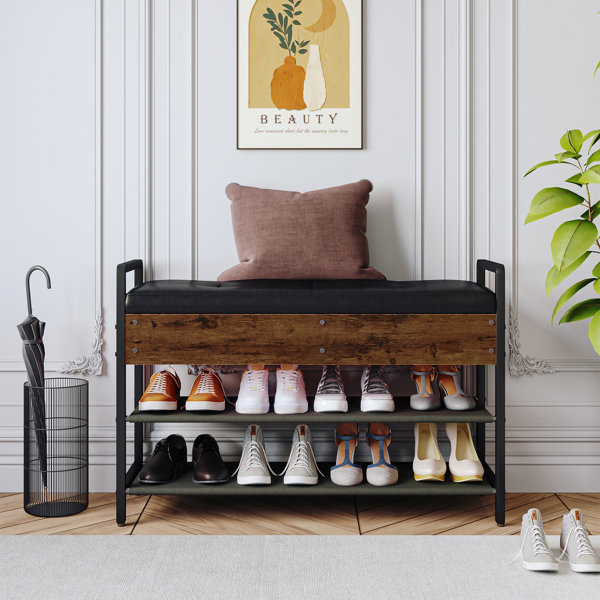 Wrought iron storage bench store